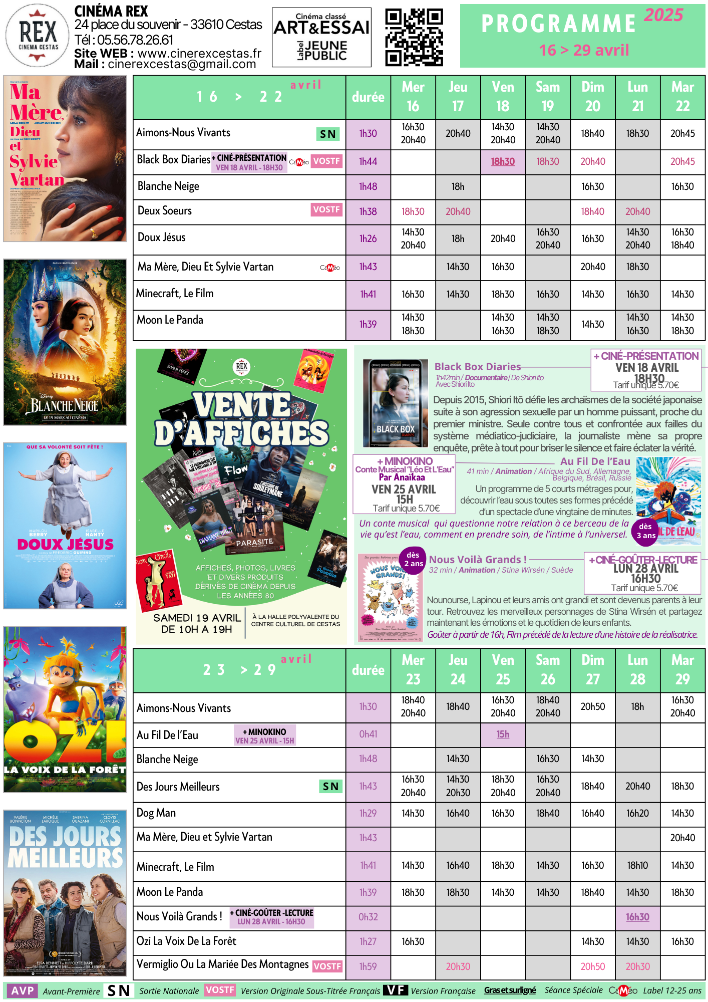 Programmes - Cinéma Rex Cestas