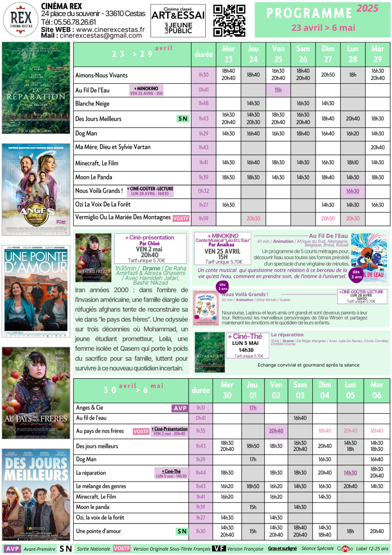 Programmes - Cinéma Rex Cestas