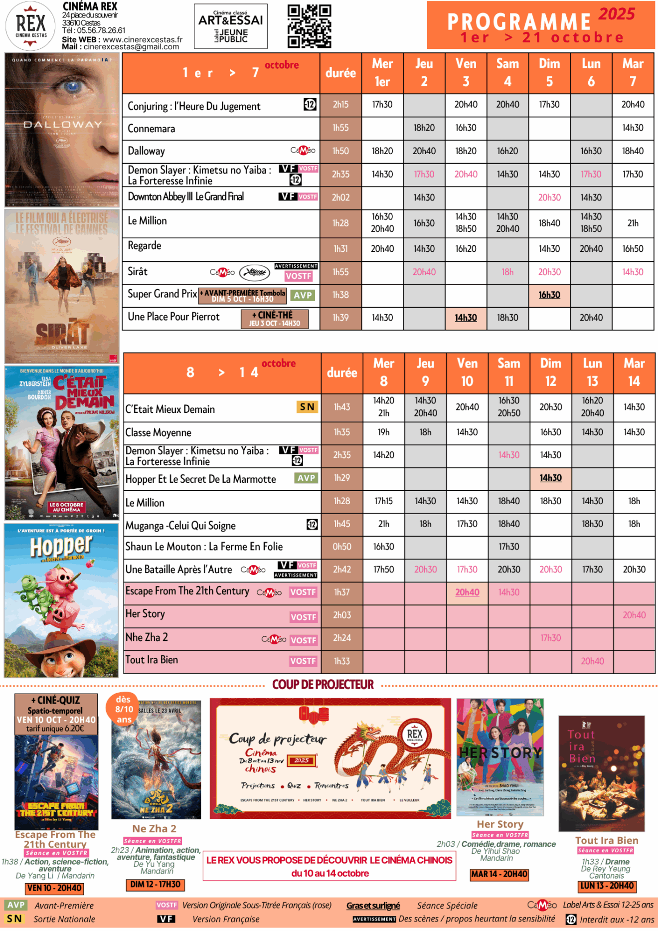 Programmes - Cinéma Rex Cestas